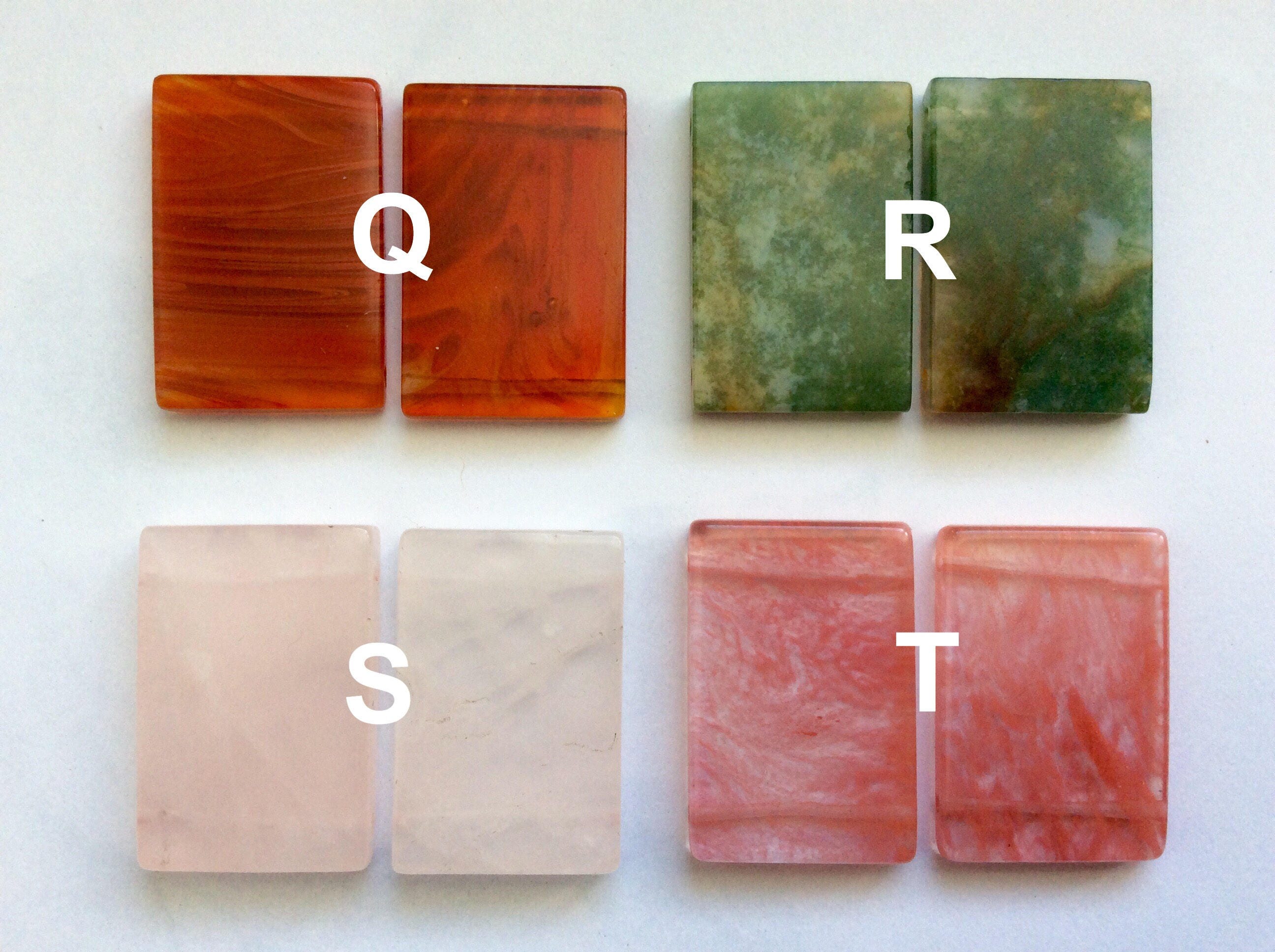 Flat Rectangle Beads Gemstones Fully Double Drilled Double - Etsy