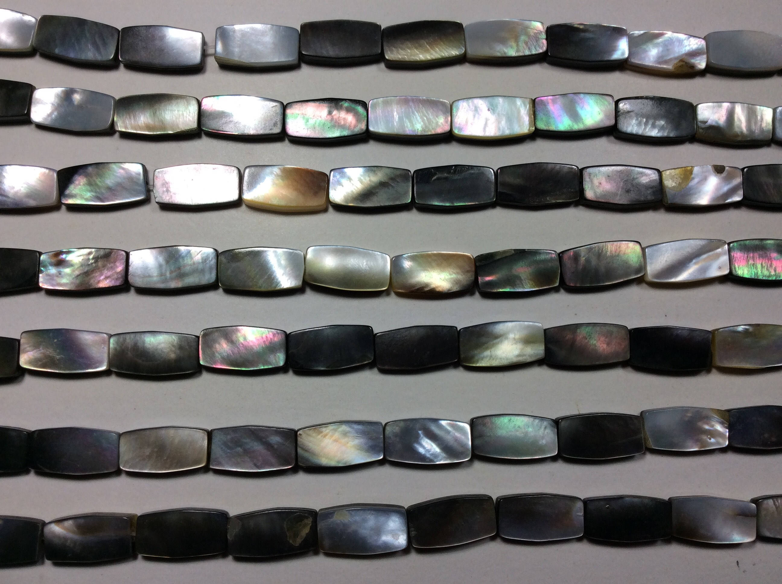 Black Lip Shell Beads, Mother-of-pearl, 8x14mm Barrel, 1 Mm Hole ...