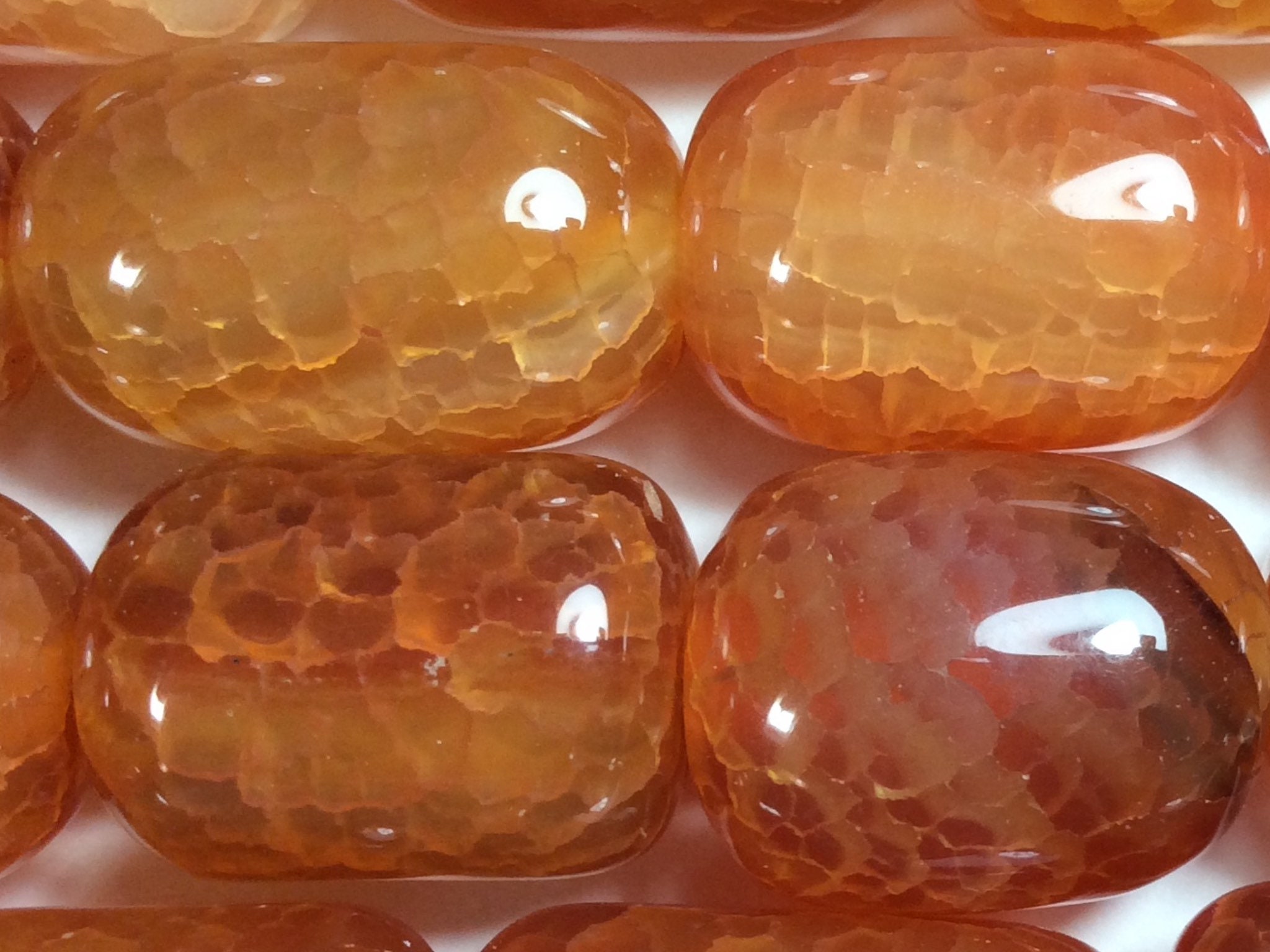 Red Agate Fire-crackle Fancy Drum Bead 12-15x15-20mm - Etsy