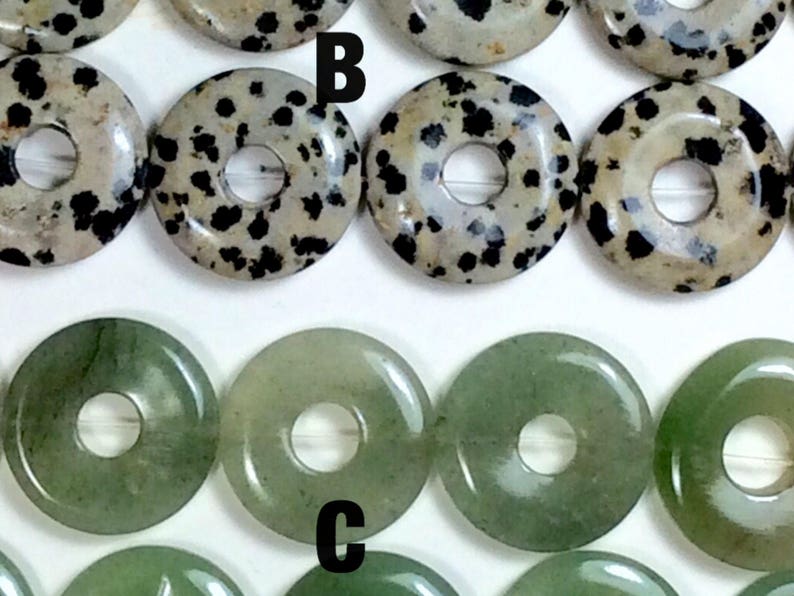 Gemstone Donuts, 18mm( With 6mm Central Hole), 1mm Side Hole, Pendants ...