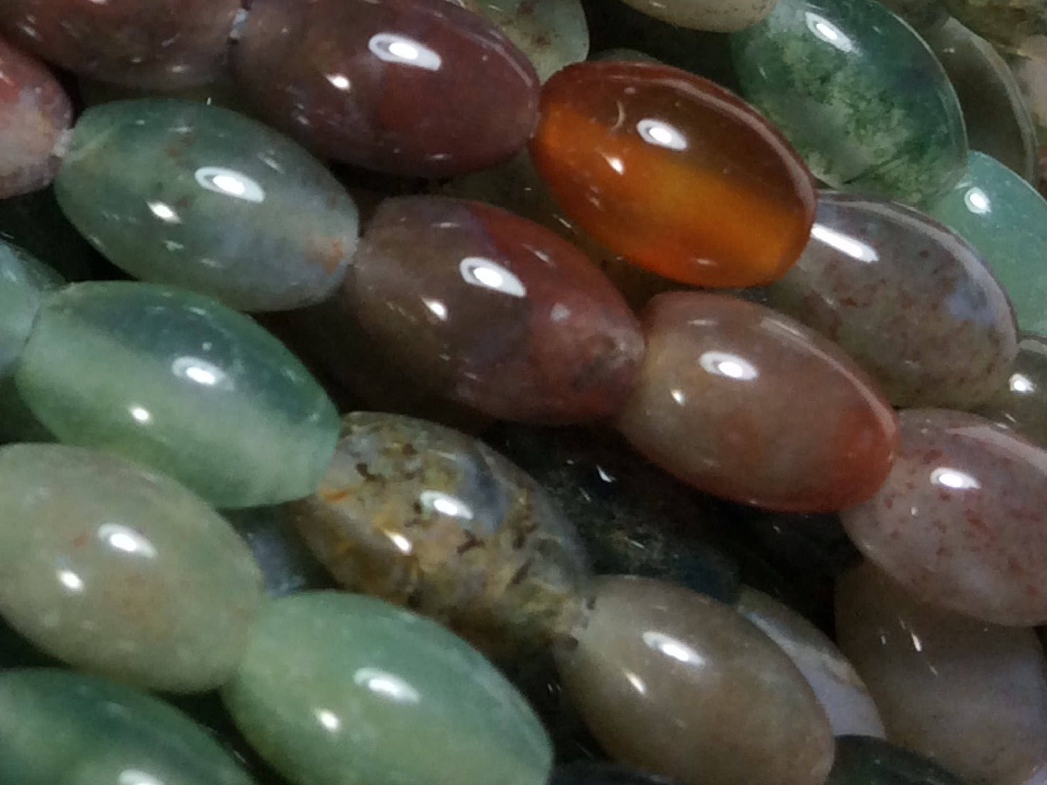 Fancy Jasper Smooth Rice, 4x6 or 6x8mm, 15 Strand approx 48 or 62 ...