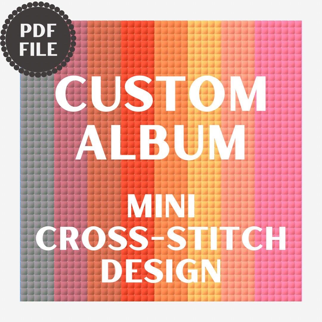 Custom ALBUM COVER Mini Cross Stitch Pattern Design, PDF File, Custom ...