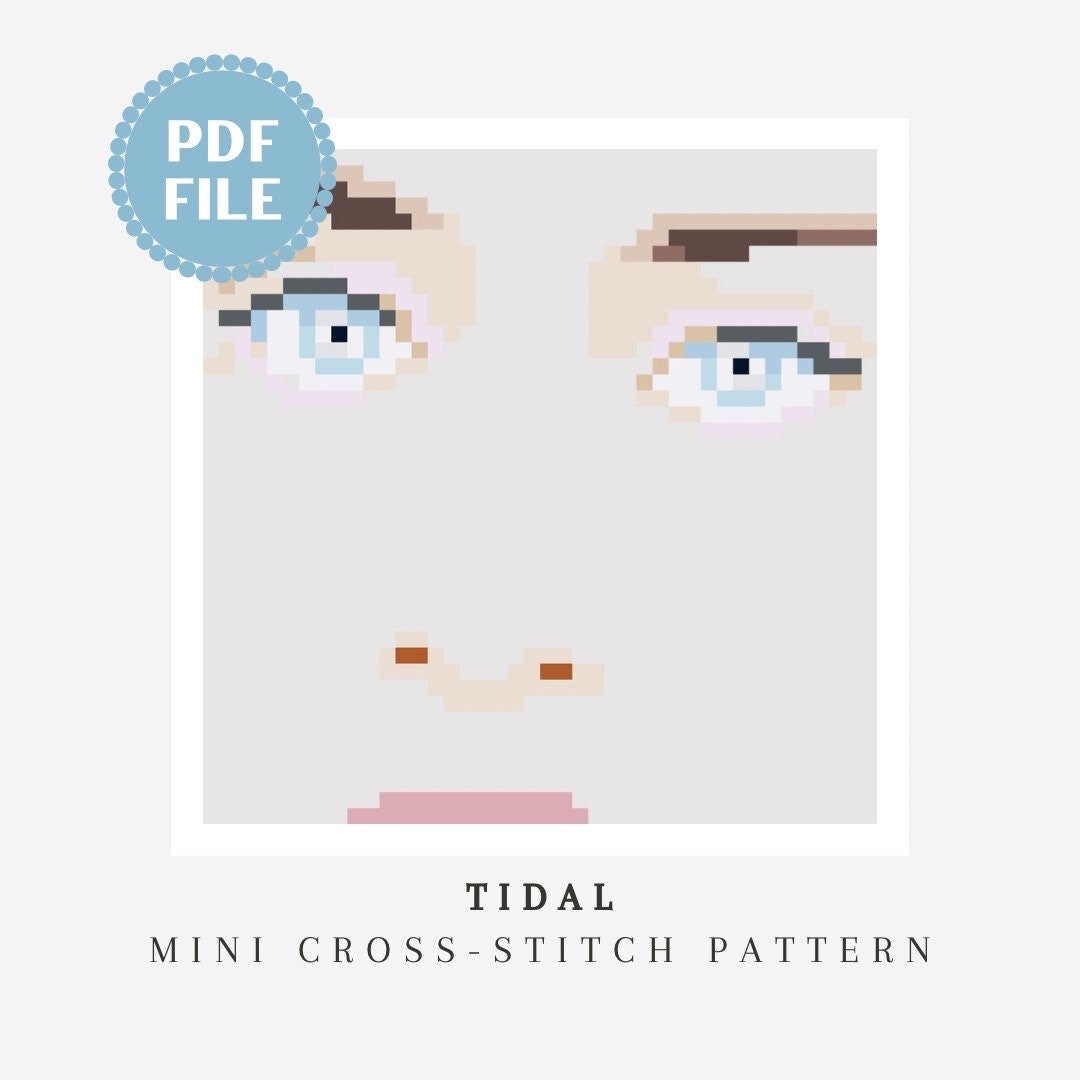Tidal Cross Stitch Pattern Fiona Apple Tiny Cross Stitch Instant ...