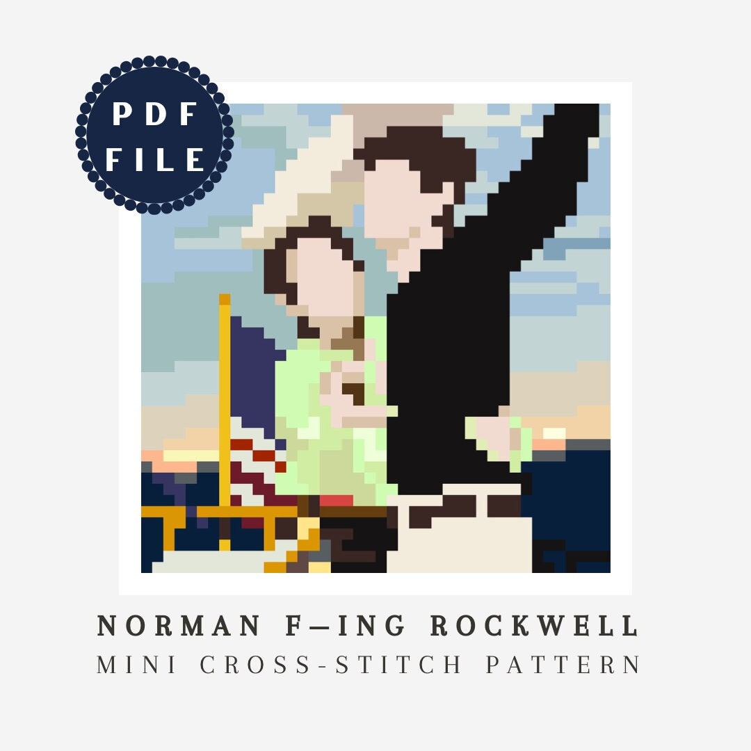 Norman Fing Rockwell Lana Del Rey Cross Stitch Pattern Digital PDF File ...