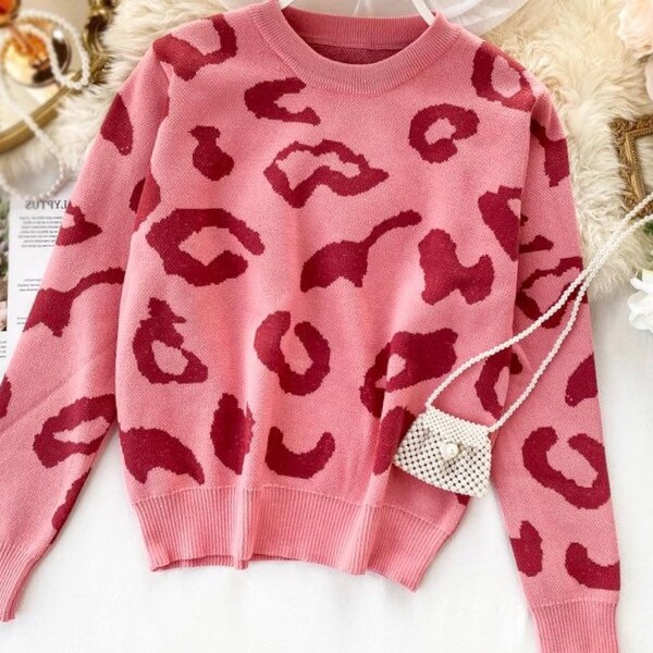 Pink and Red Print - Etsy