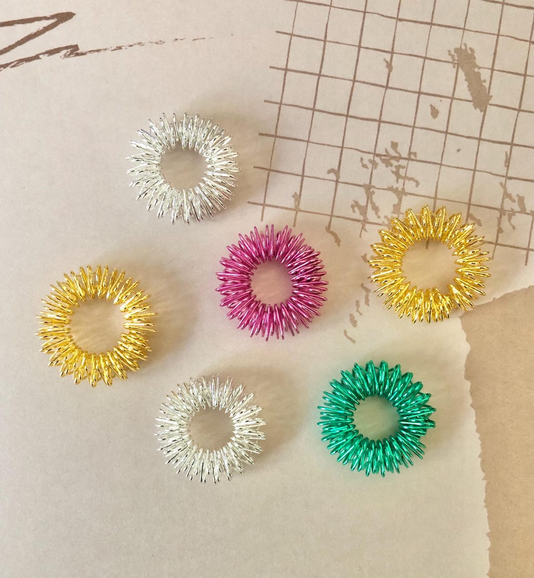 Fidget Ring, Spiked Stress Relief, Sensory Rings - Etsy UK