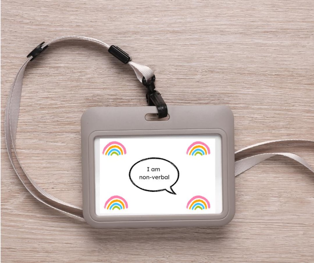 Non-verbal Communication Lanyard, Limited Speech Card, SEN Resource - Etsy