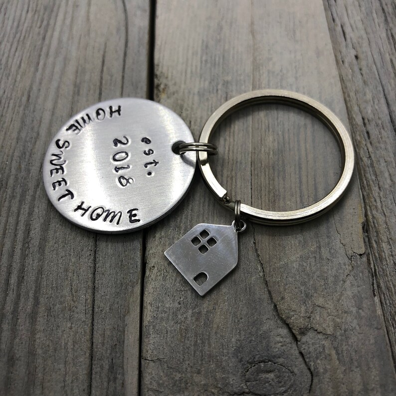 Home Sweet Home Keychain New Homeowner Keychain New - Etsy