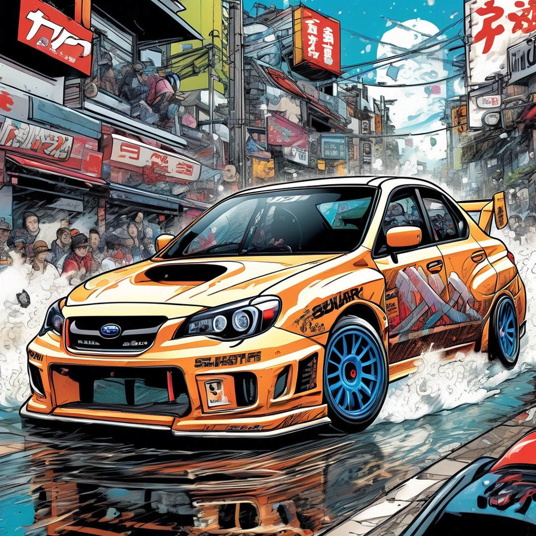 Suburu WRX Digital Art - Etsy