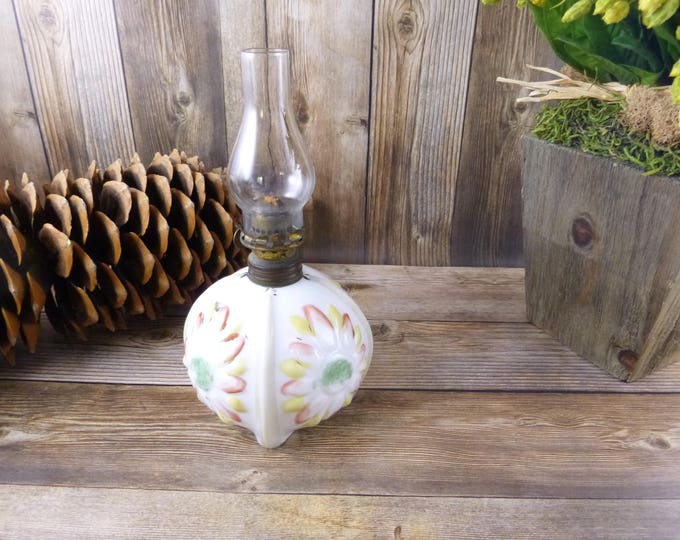 Antique Miniature Oil Lamp With Acorn Burner Pot Belly - Etsy