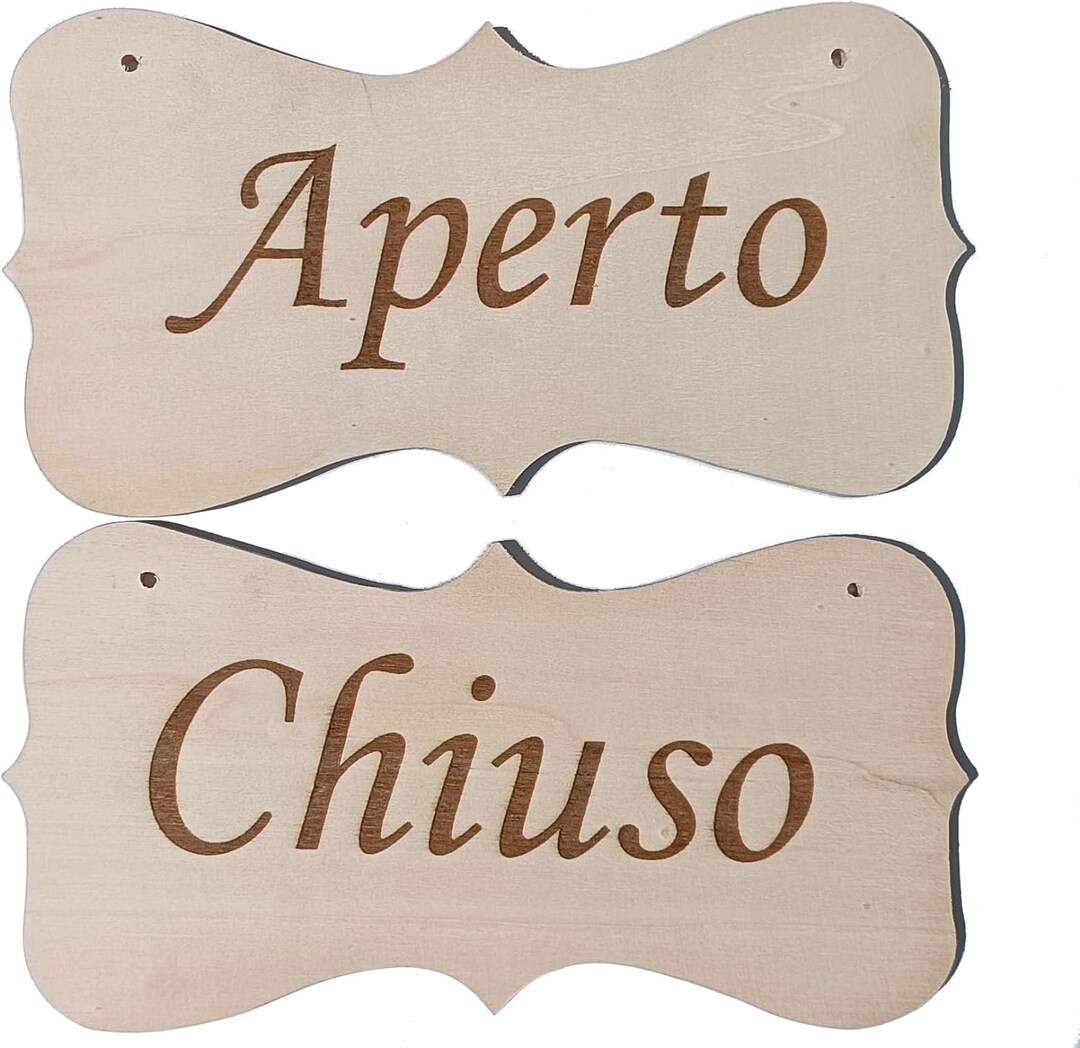 Double-sided open Closed Wooden Sign - Etsy