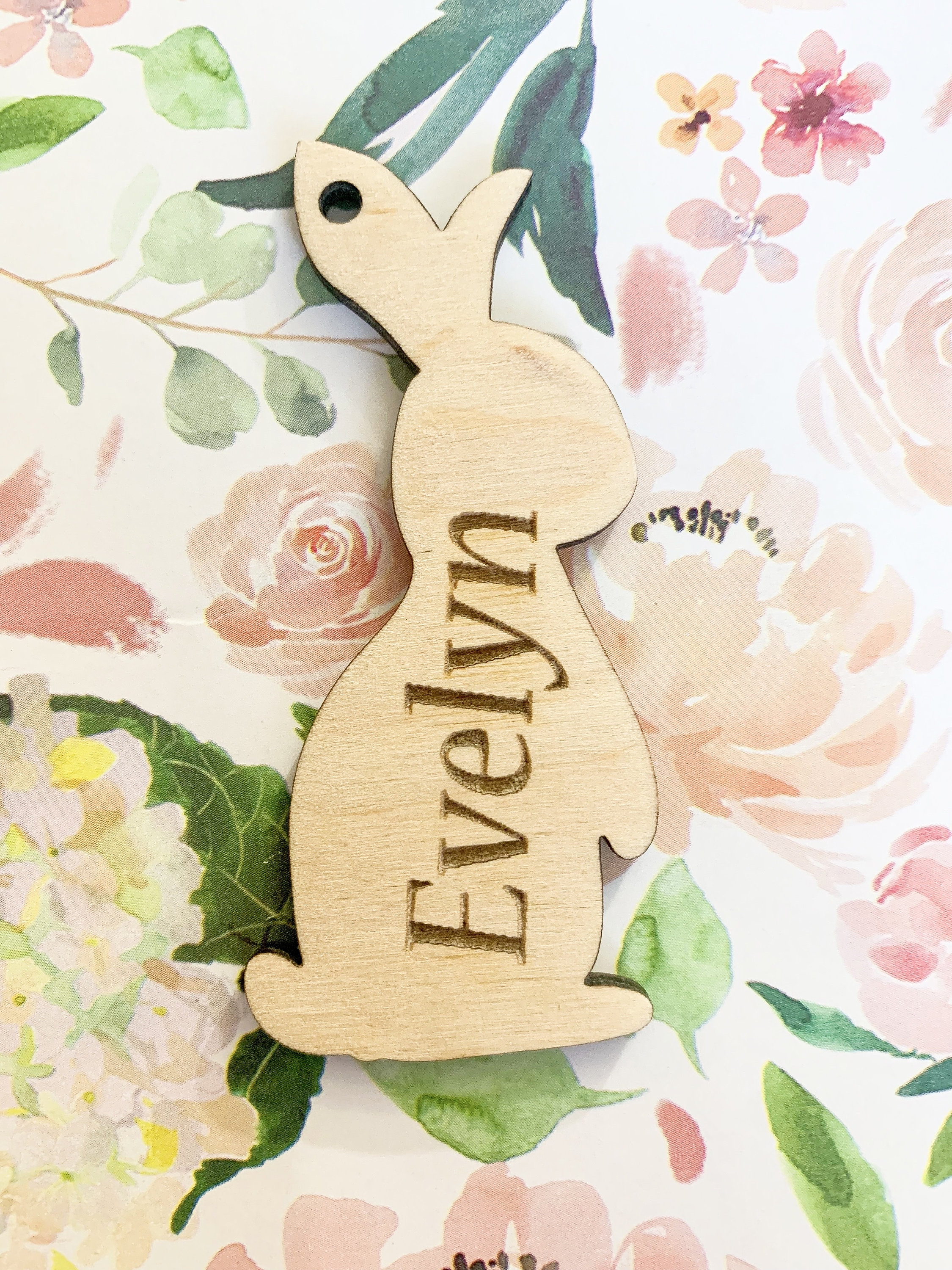 Easter Basket Name Tag, Bunny Name Tag, Wooden Gift Tags, Gift Tags ...