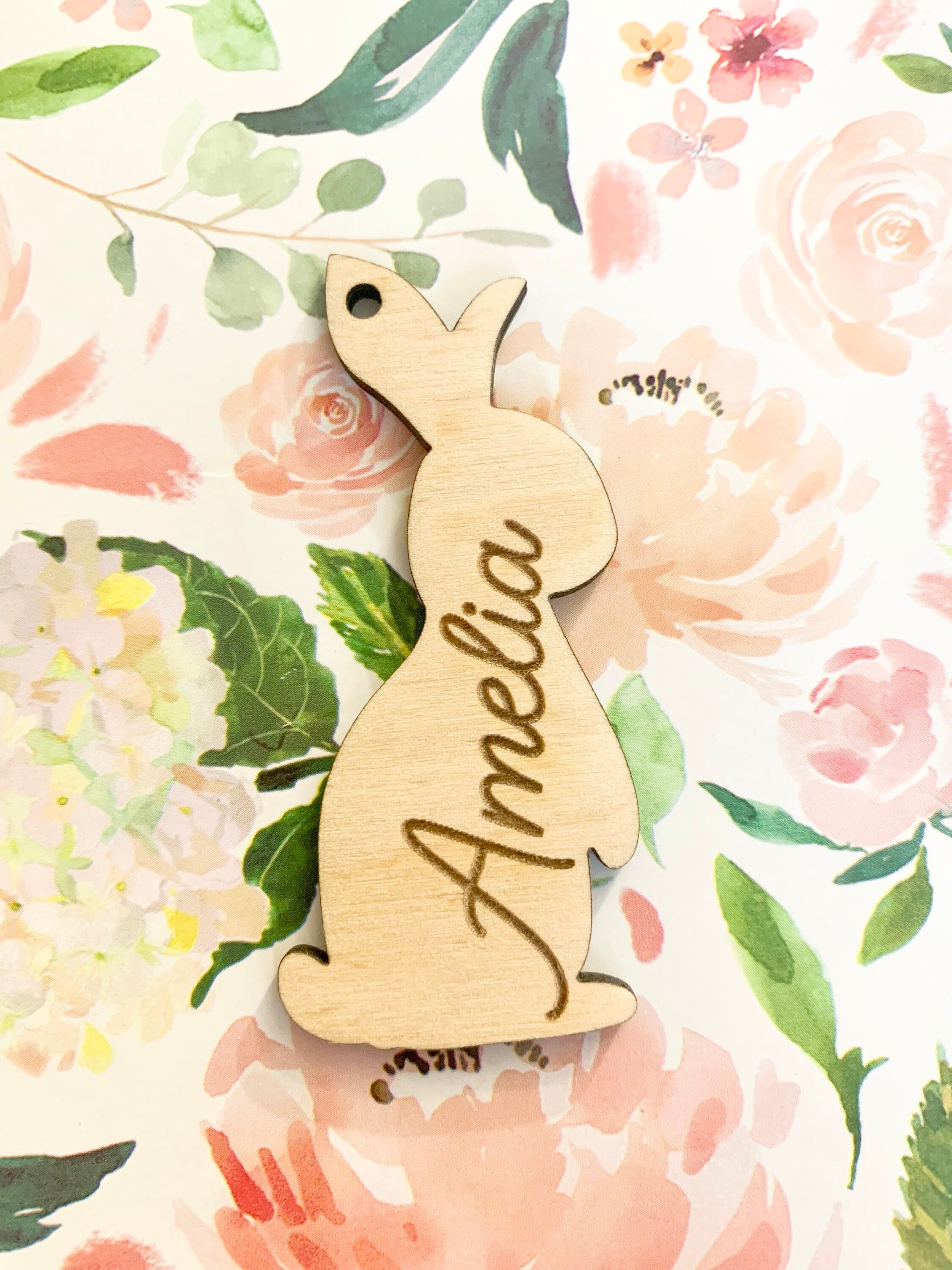 Easter Basket Name Tag, Bunny Name Tag, Wooden Gift Tags, Gift Tags ...