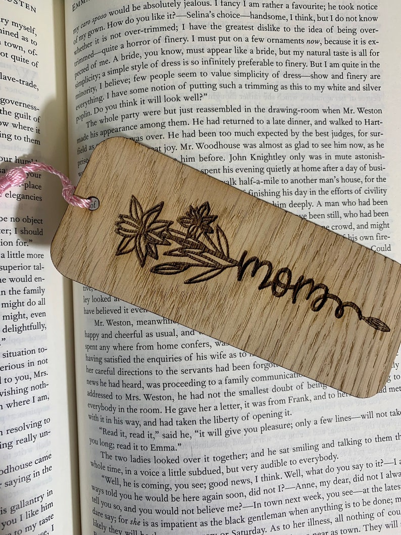Mother’s Day Gift Wooden Bookmarks, Mom Bookmark, Mimi Bookmark, Gigi ...