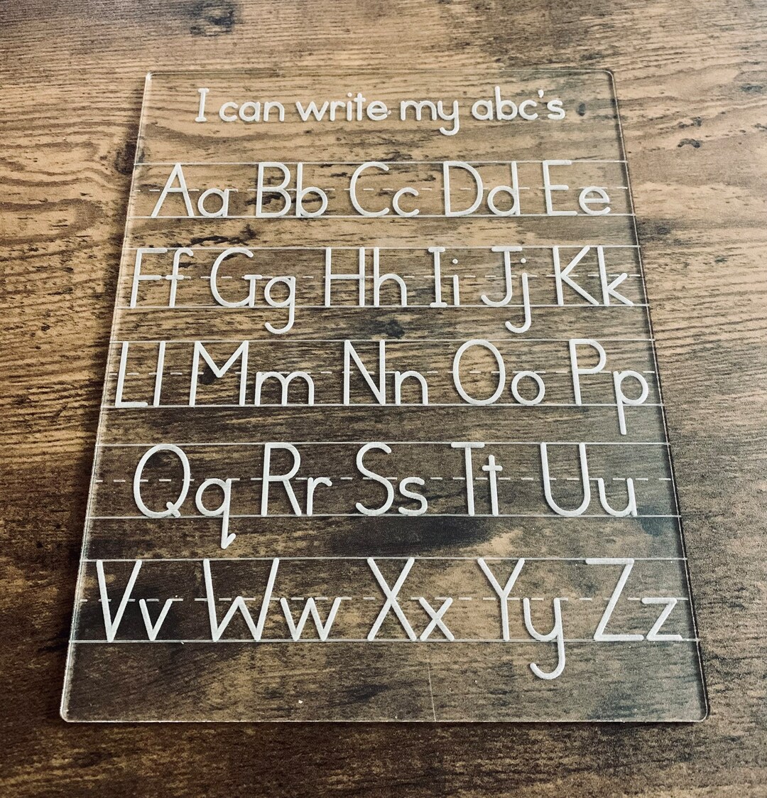 Alphabet Tracing Board, Dry Erase Tracing Board, Washable Tracing Board ...