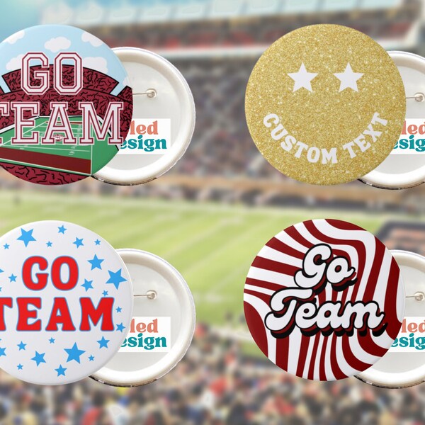 Game Day Custom Buttons - Etsy