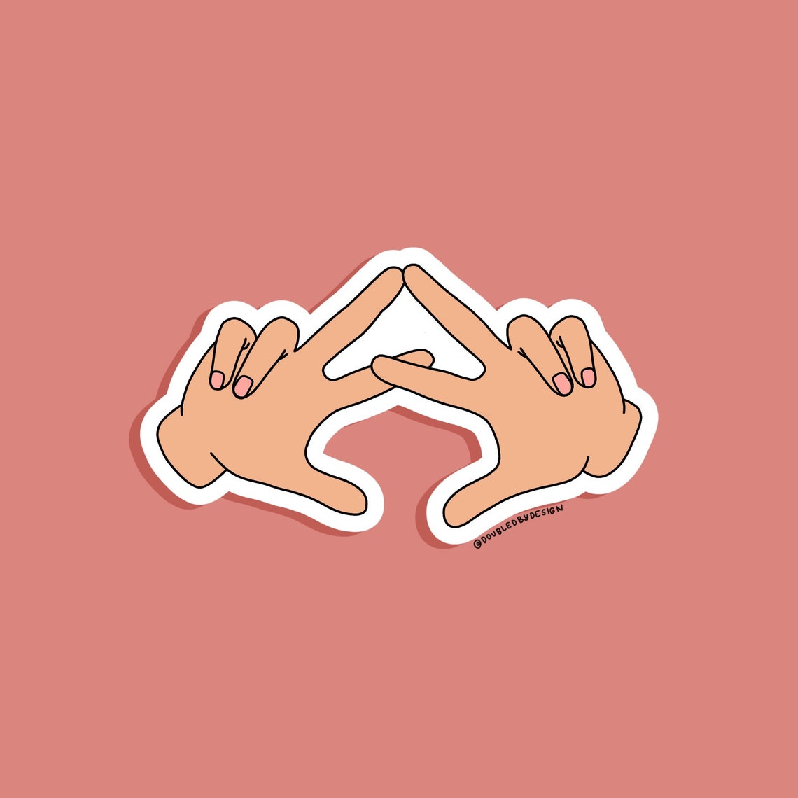 Alpha Chi Omega Sorority Hand Sign Sticker Waterproof Bid Etsy