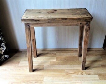 Rustic Side Table - Etsy UK
