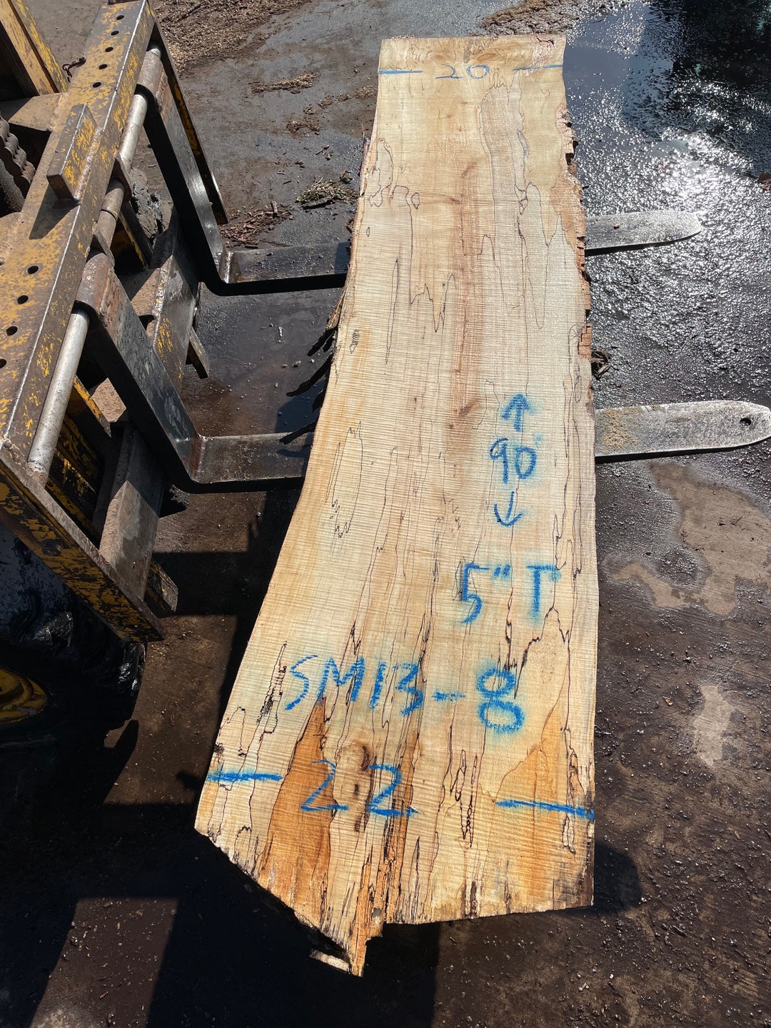 Spalted Sugar Maple Mantle Slab 90 X 20-22 X 5, One of a Kind - Etsy