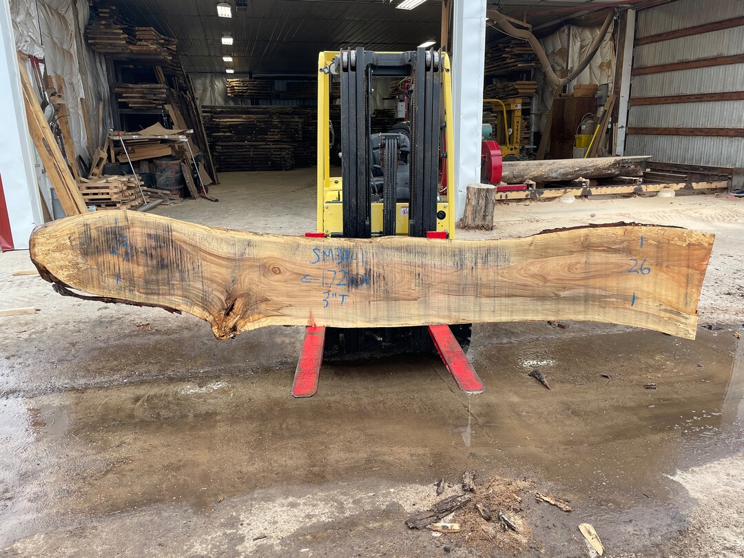 Spalted Silver Maple Live Edge Slab 172" X 23-26" X 3" Perfect for ...