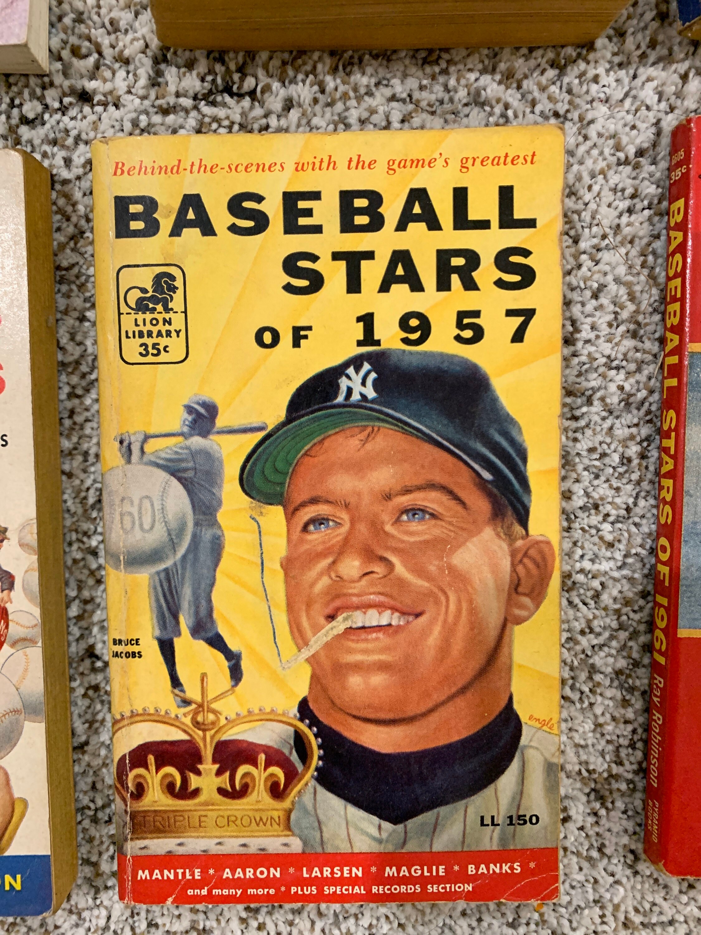 Antique Baseball Books Mickey Mantle Hank Aaron | Etsy