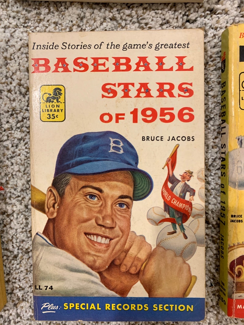 Antique Baseball Books Mickey Mantle, Hank Aaron - Etsy