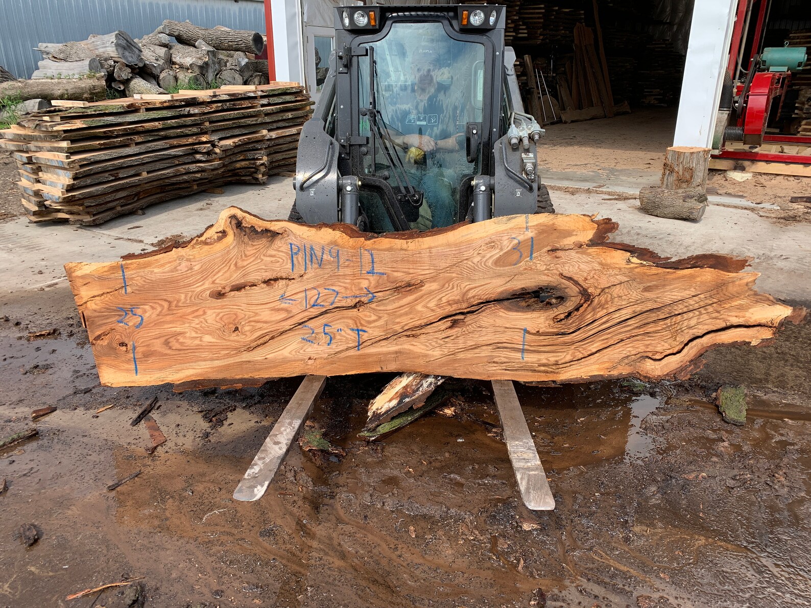 Large Oak Slab! 127" X 25-31" X 2.5" Perfect for River Table! - Etsy