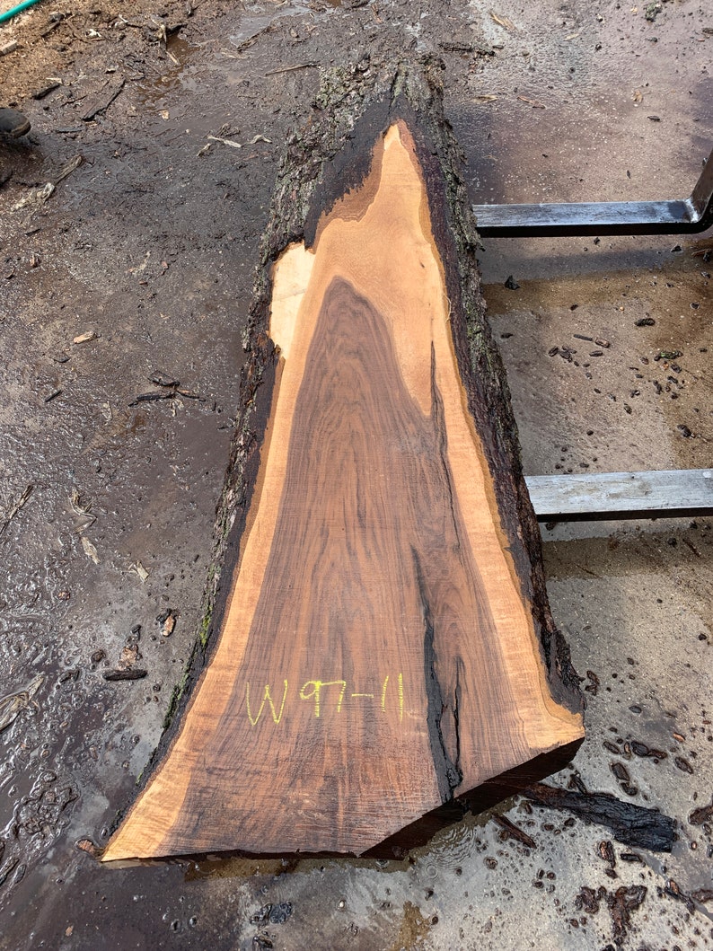 Figured Live Edge Black Walnut 96" X 19-28" X 3" - Perfect for Table ...