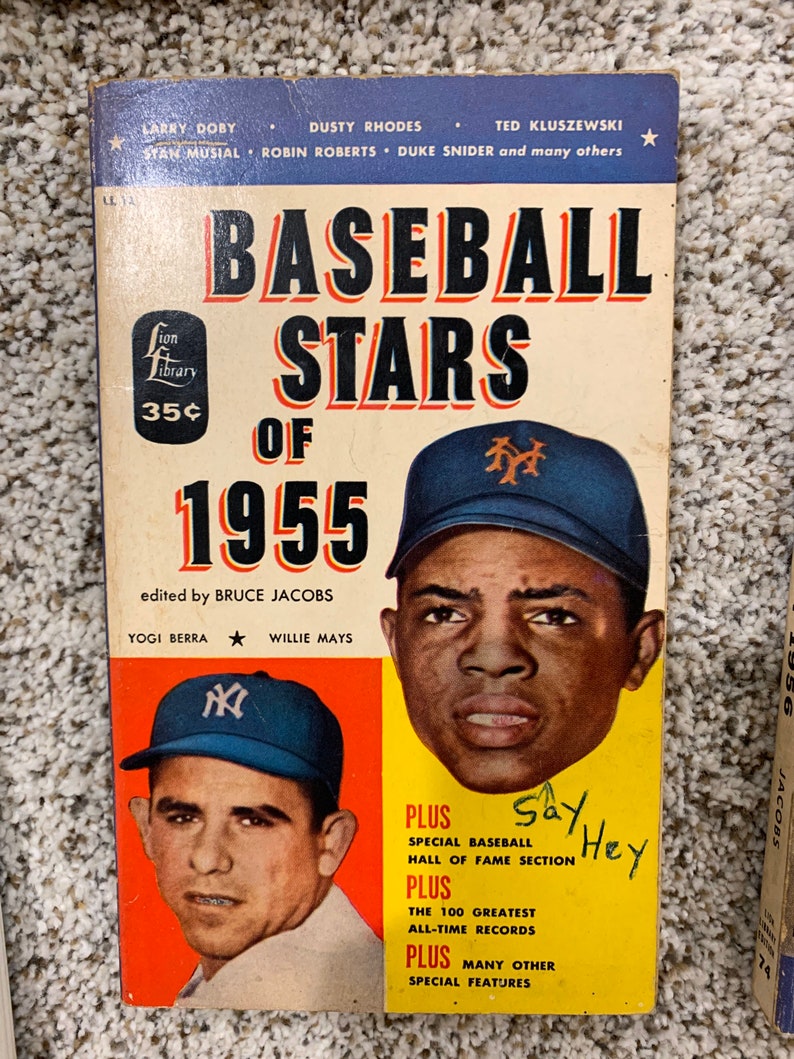 Antique Baseball Books Mickey Mantle Hank Aaron - Etsy
