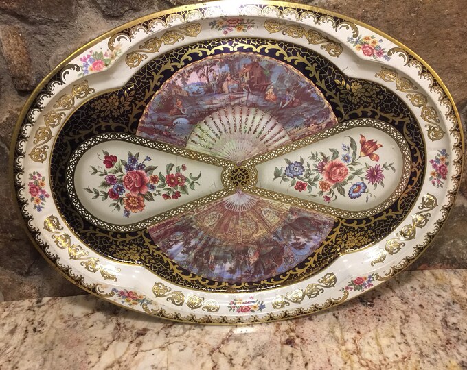 Vintage Large Daher Tray/1970s Vintage Tray/vintage Flowered Tray ...
