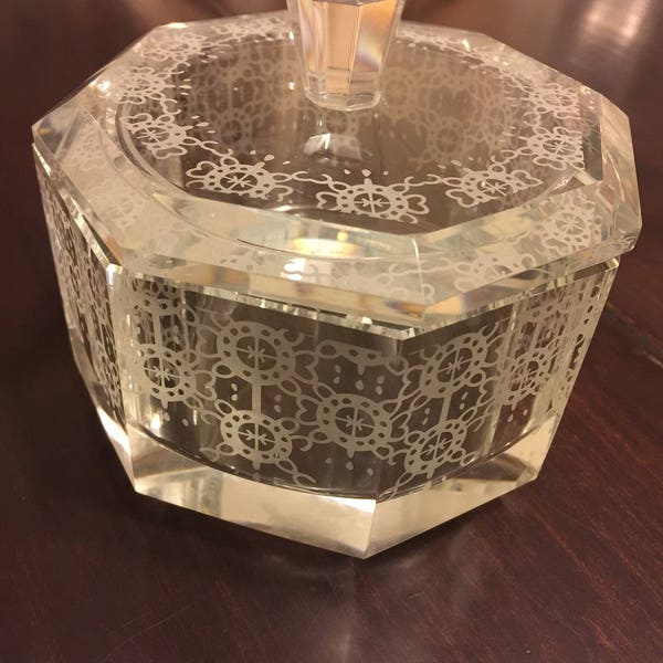 Vintage Powder Jar - Etsy