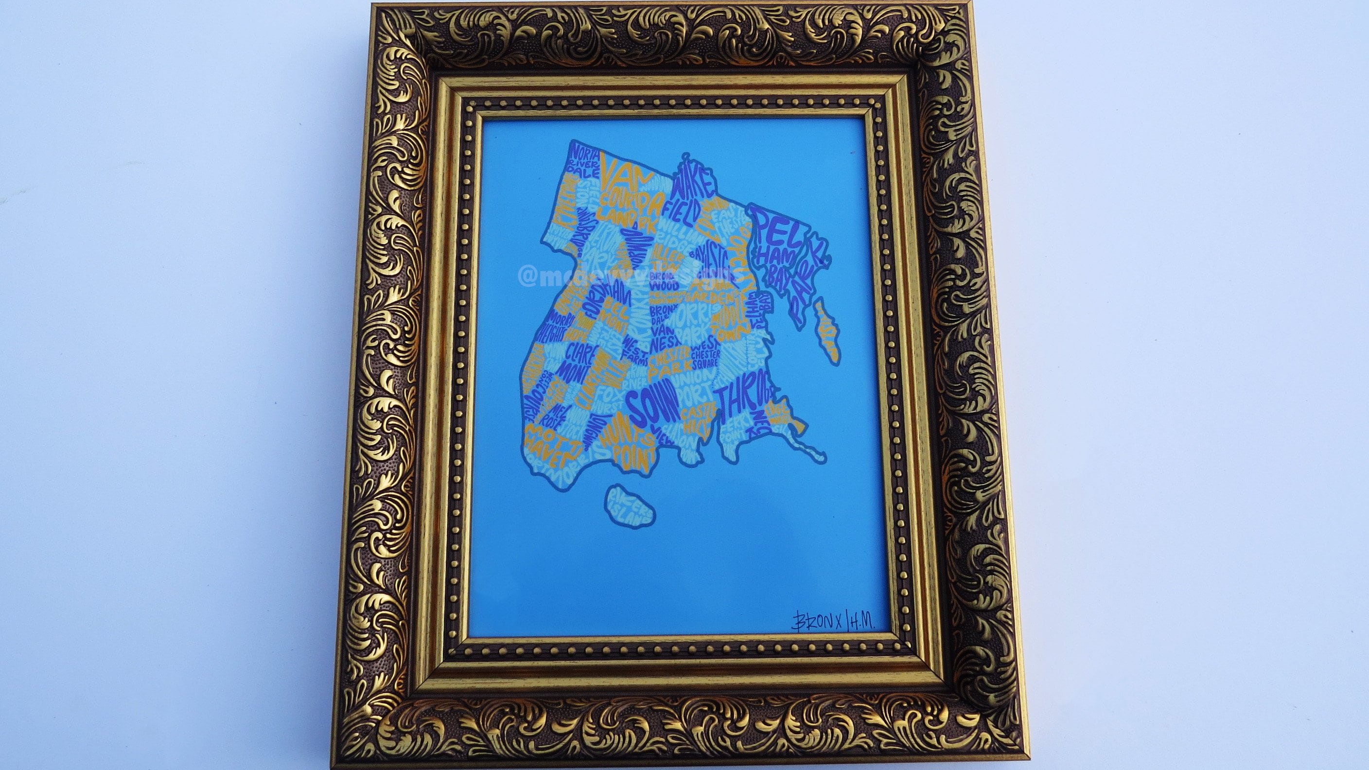 Bronx Neighborhood Map - Etsy