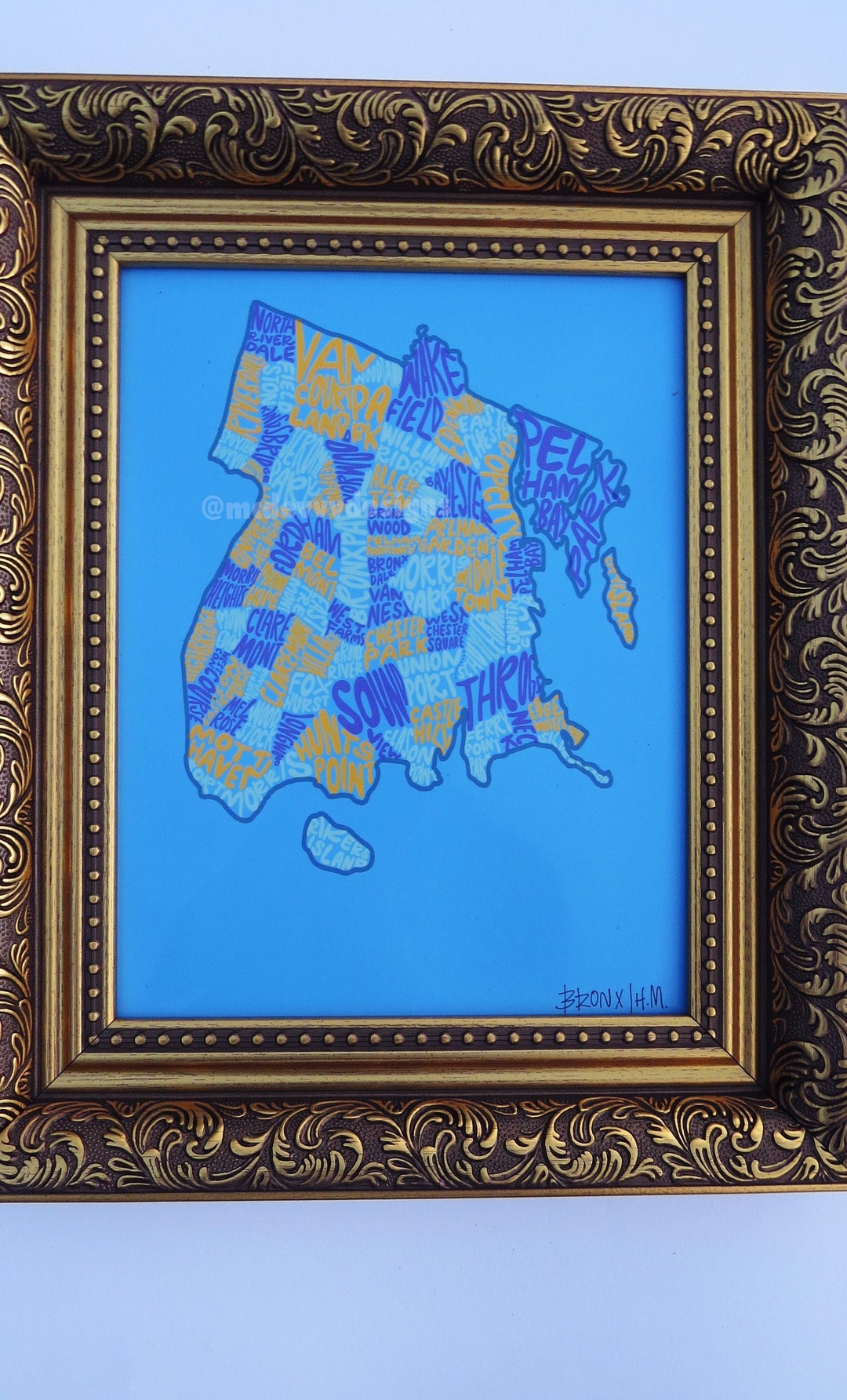 Bronx Neighborhood Map - Etsy