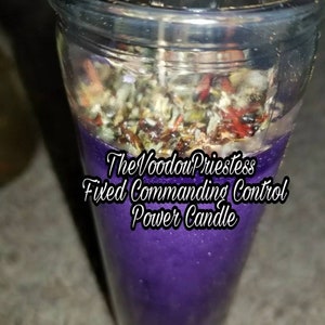 Fixed Purple Power Commanding Candle Voodoo Hoodoo Wicca Pagan ...
