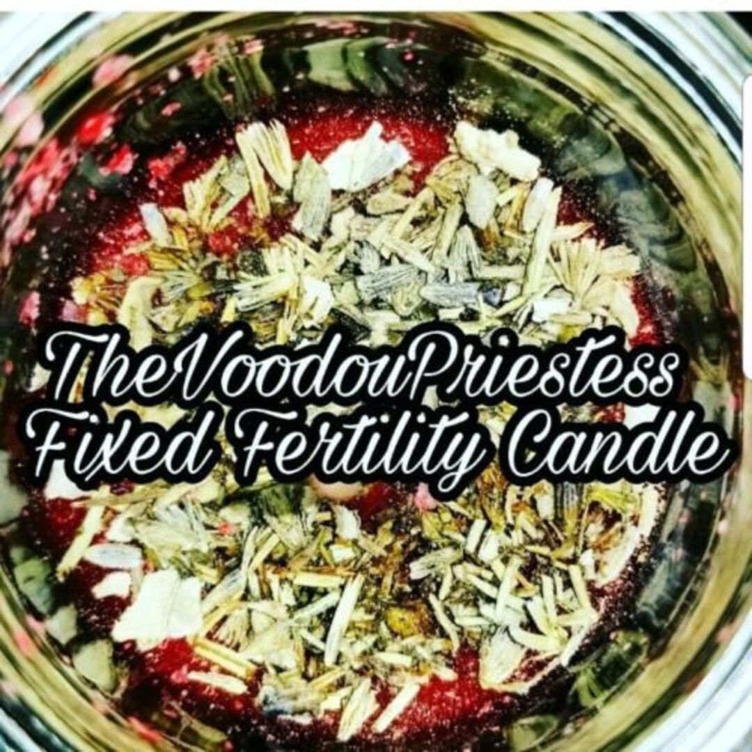 Fixed Fertility Candle Voodoo Hoodoo Pagan Wiccan Magic Herbs Fertile ...