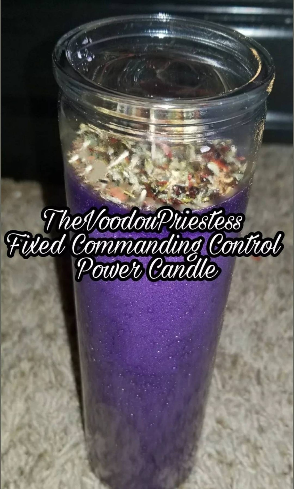 Fixed Purple Power Commanding Candle Voodoo Hoodoo Wicca Pagan ...