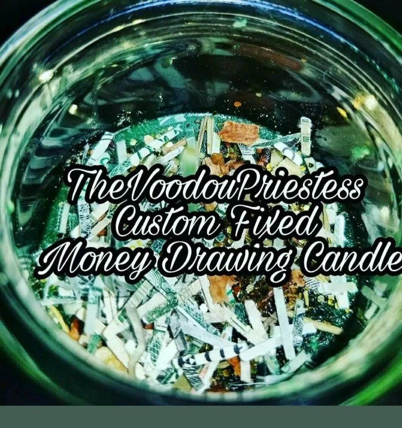 Fixed Green Money Drawing Ritual Candle | Etsy