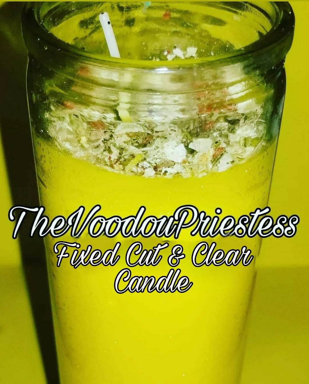 Fixed Cut & Clear Candle Voodoo Hoodoo Bruja Pagan Wicca Witchcraft ...
