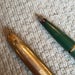 Vintage Scripto Fountain Pen Green Gold Toned Made in the | Etsy