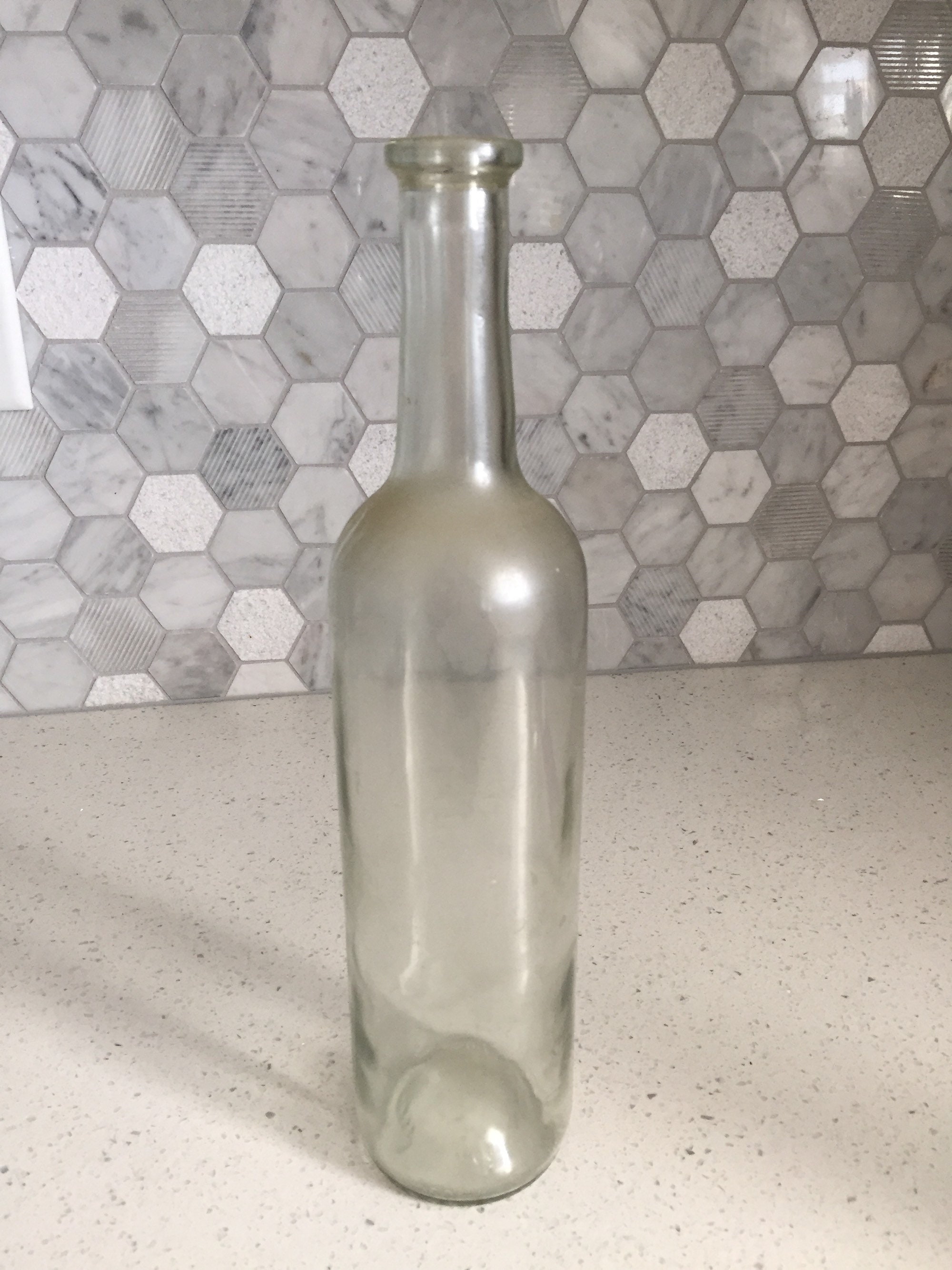 Tall Slender Glass Bottle Vase Kitchen Decor Punt - Etsy