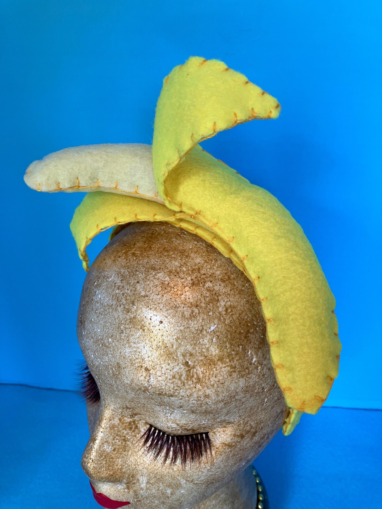 Banana Head Piece Felt Hand Stitched. - Etsy