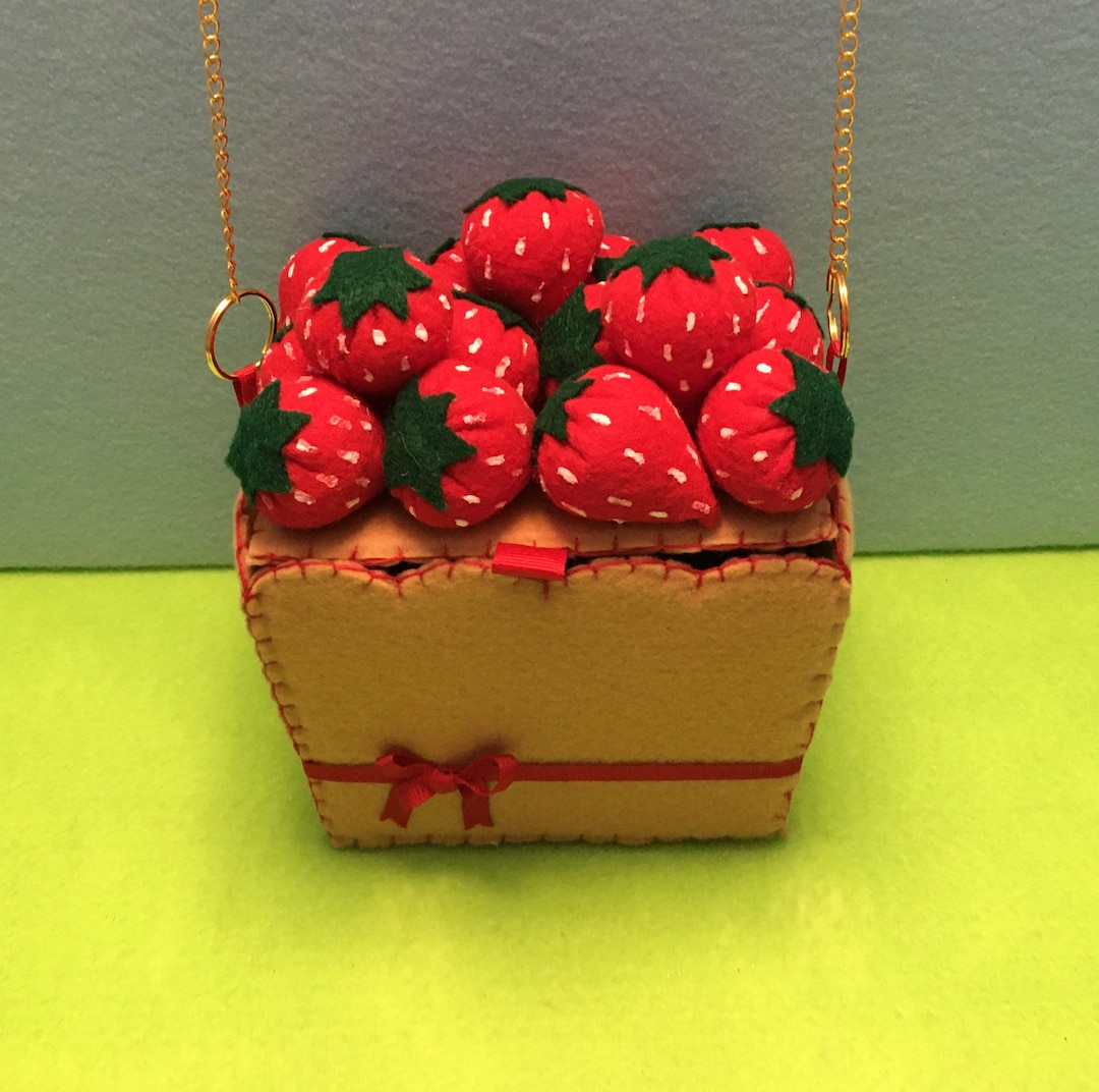 Strawberry Shoulder Handbag - Etsy