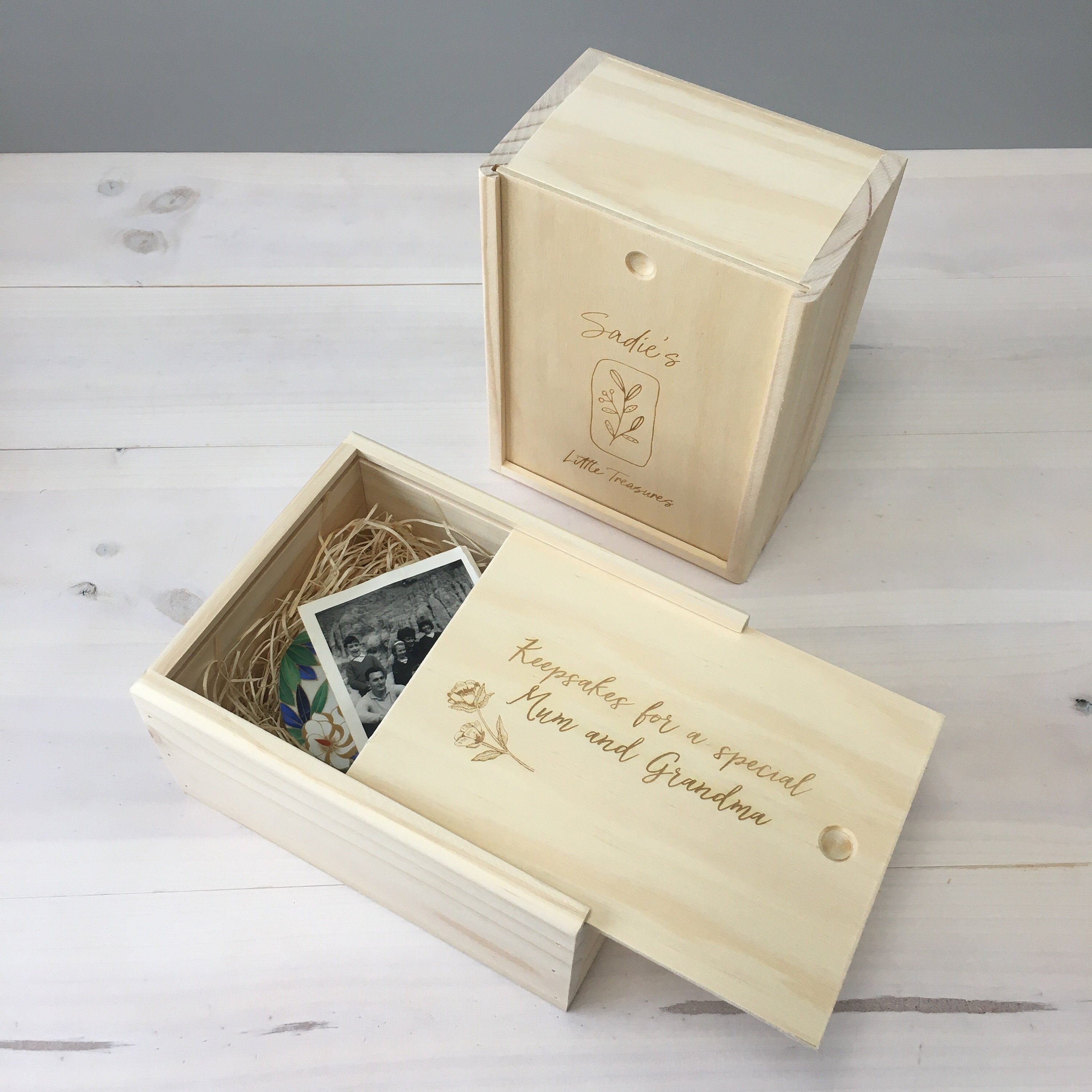 TIMBER BOX Trinket Box Personalised Memory Keepsake - Etsy