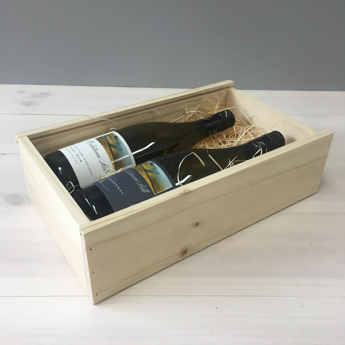 DOUBLE WINE BOX Plain - Etsy