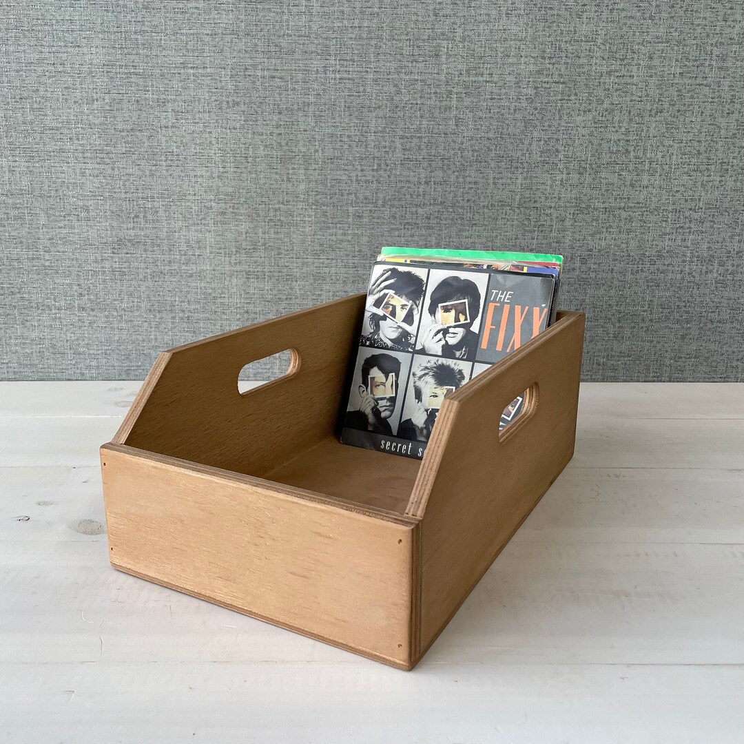 7" RECORD BOX - Stained - Vinyl Storage - Etsy