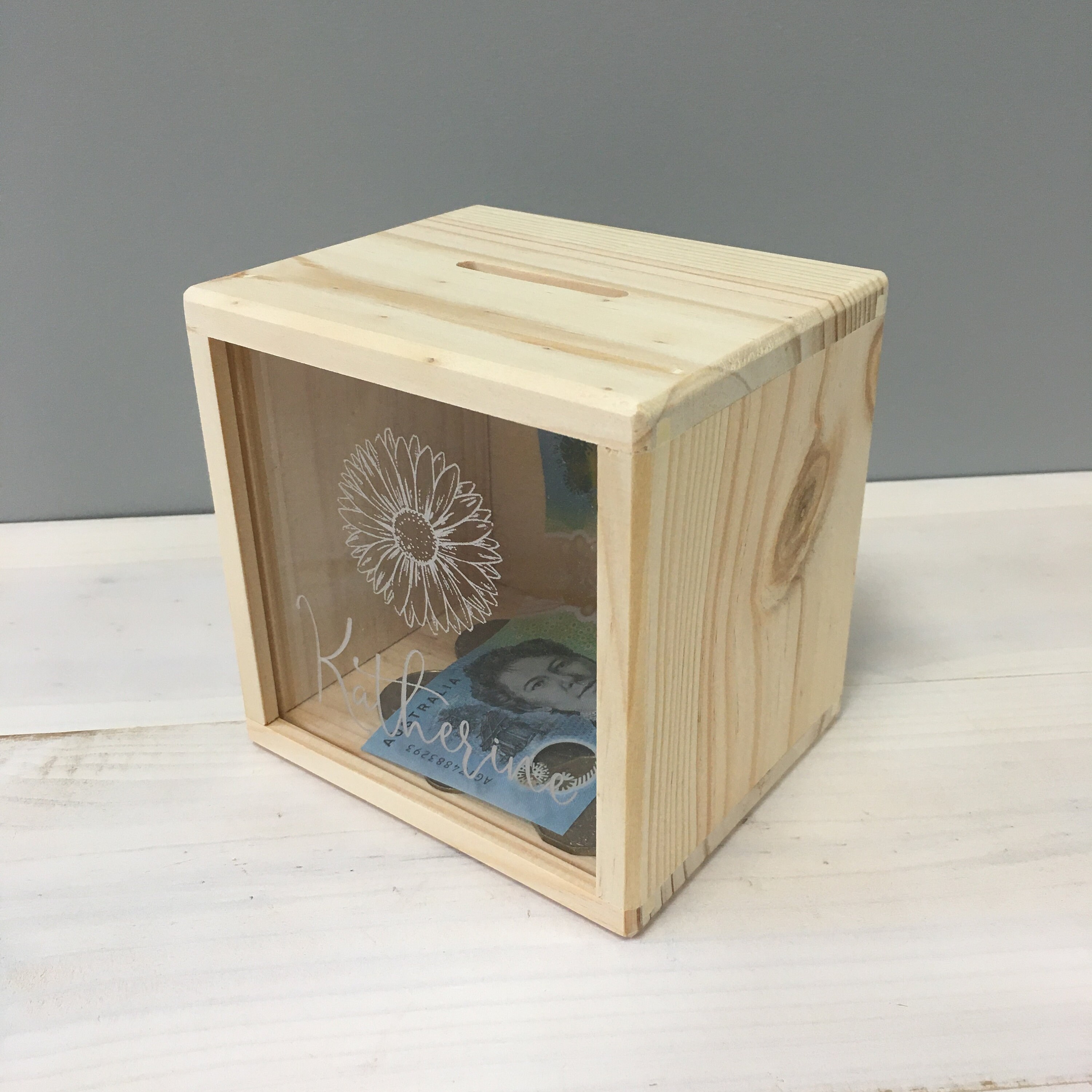 PERSONALISED MONEY BOX Personalised Coin Box Timber Money - Etsy Australia