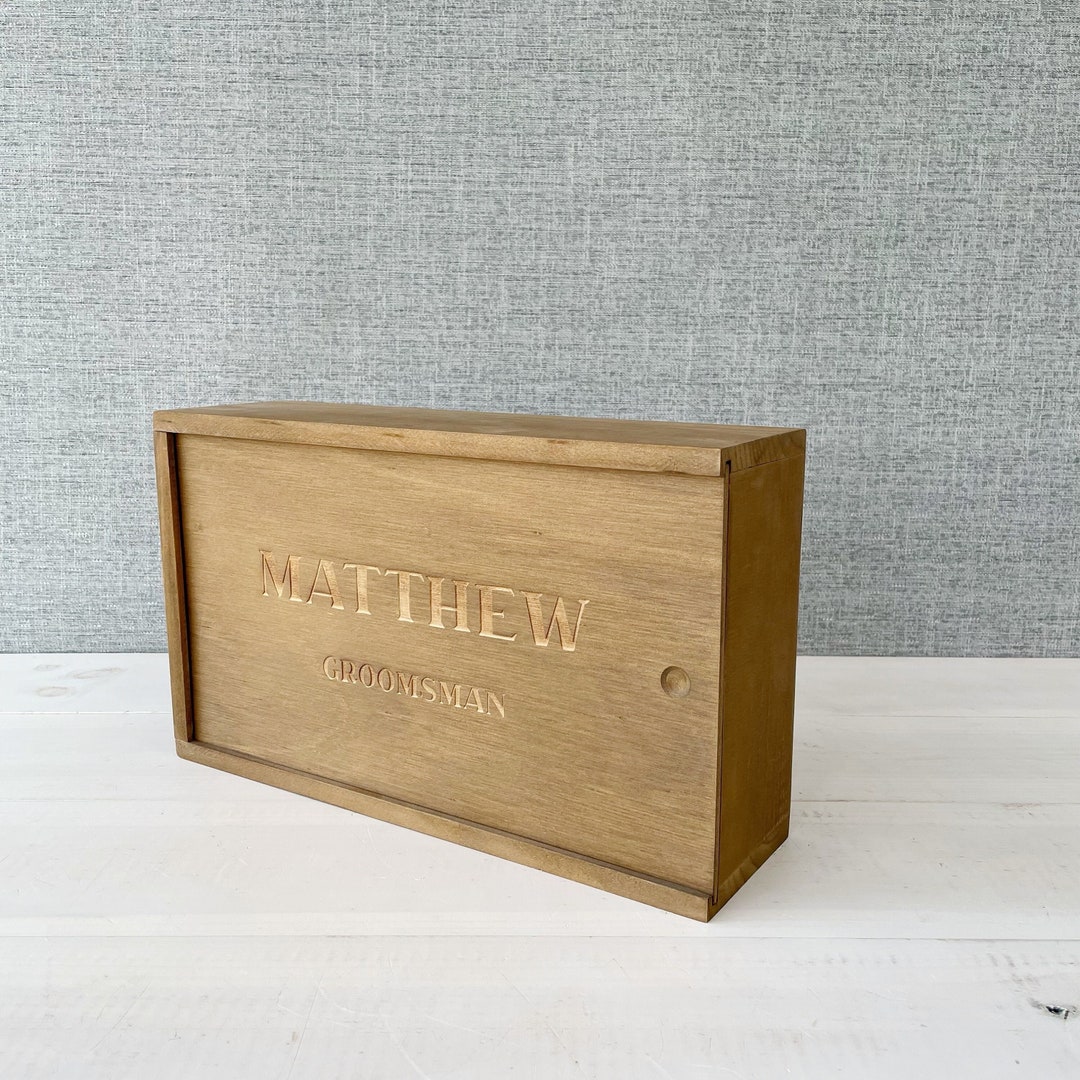 DOUBLE WINE BOX - Stained Personalised 2-bottle Wine Box - Etsy