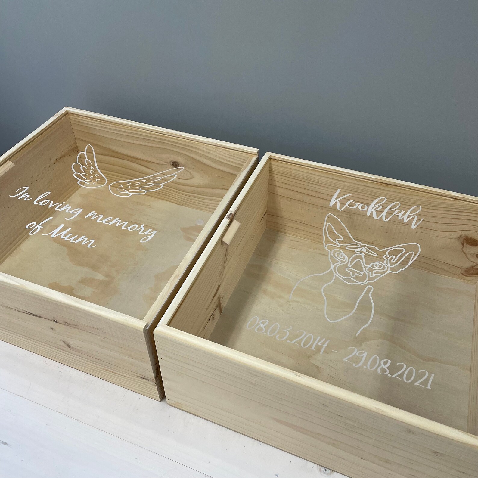 PERSONALISED KEEPSAKE BOX Acrylic Lid - Etsy Australia
