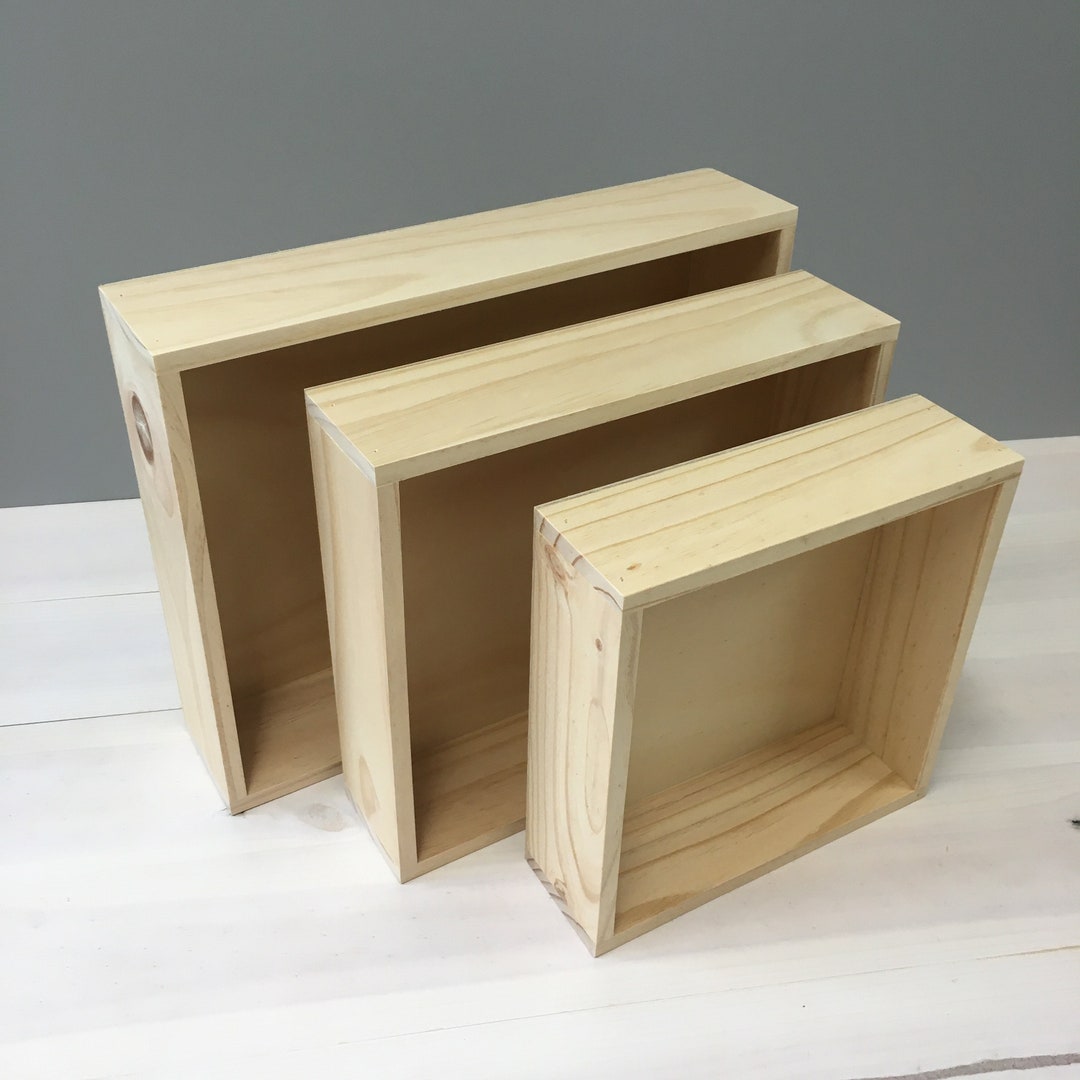 HAMPERS Bundle of 3 X Wooden Hamper Boxes - Etsy