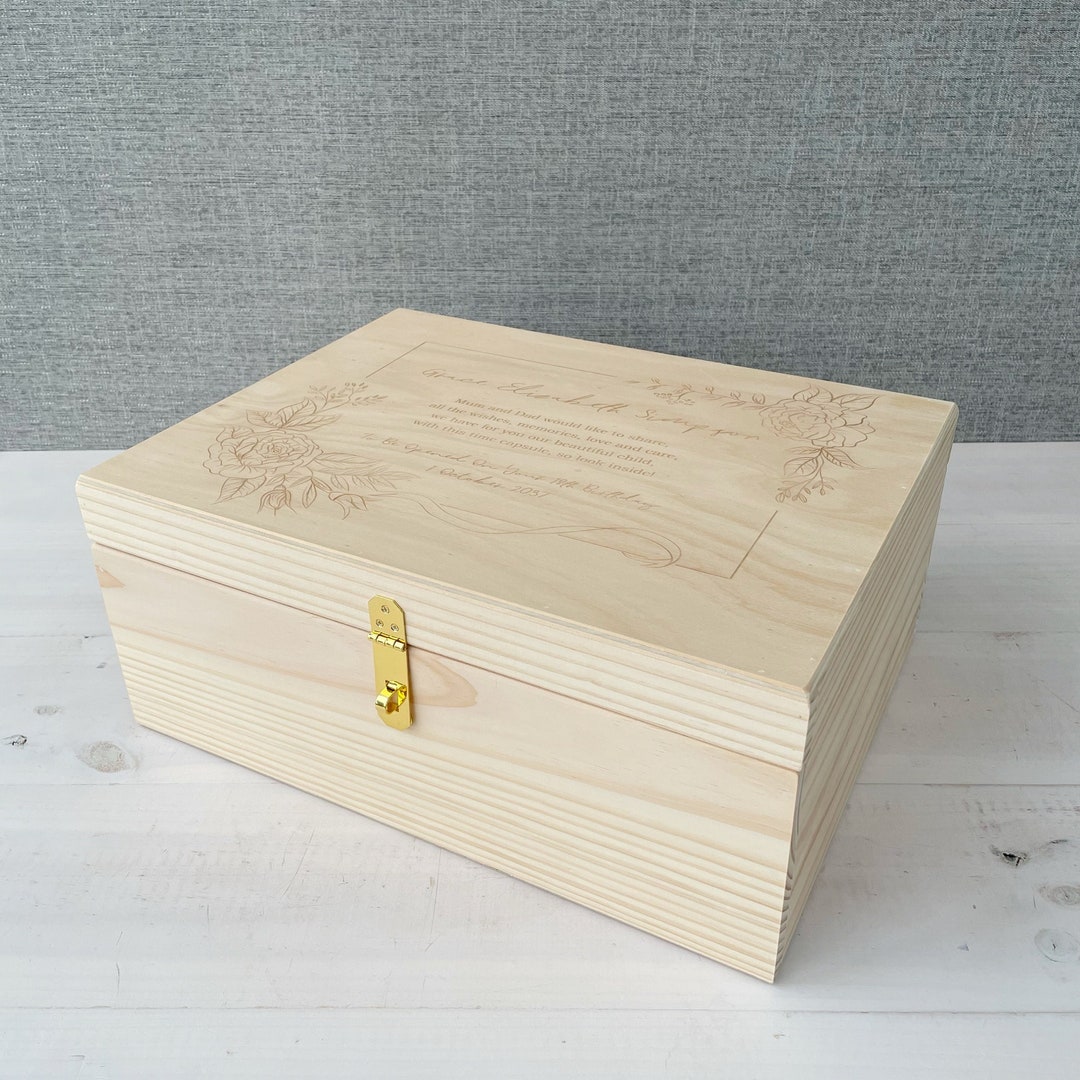 TIME CAPSULE BOX - Lockable Wooden Keepsake Box - Etsy Australia
